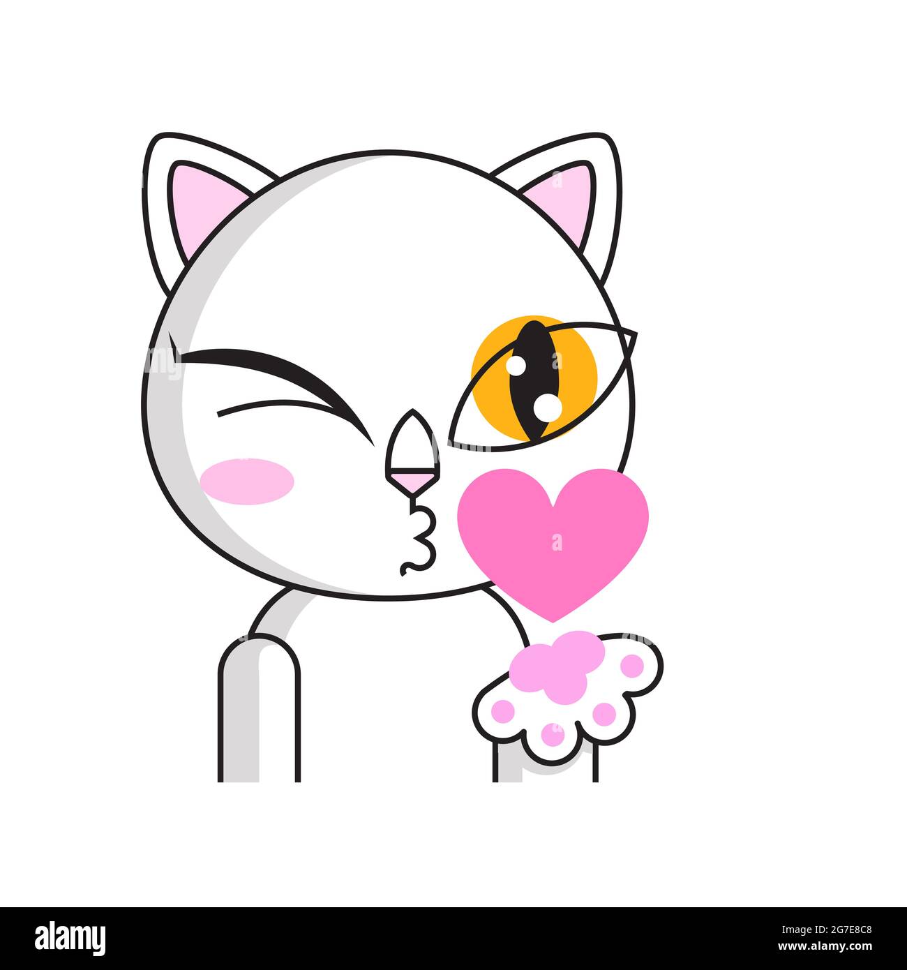 Kiss Cat Stock Vector Images Alamy