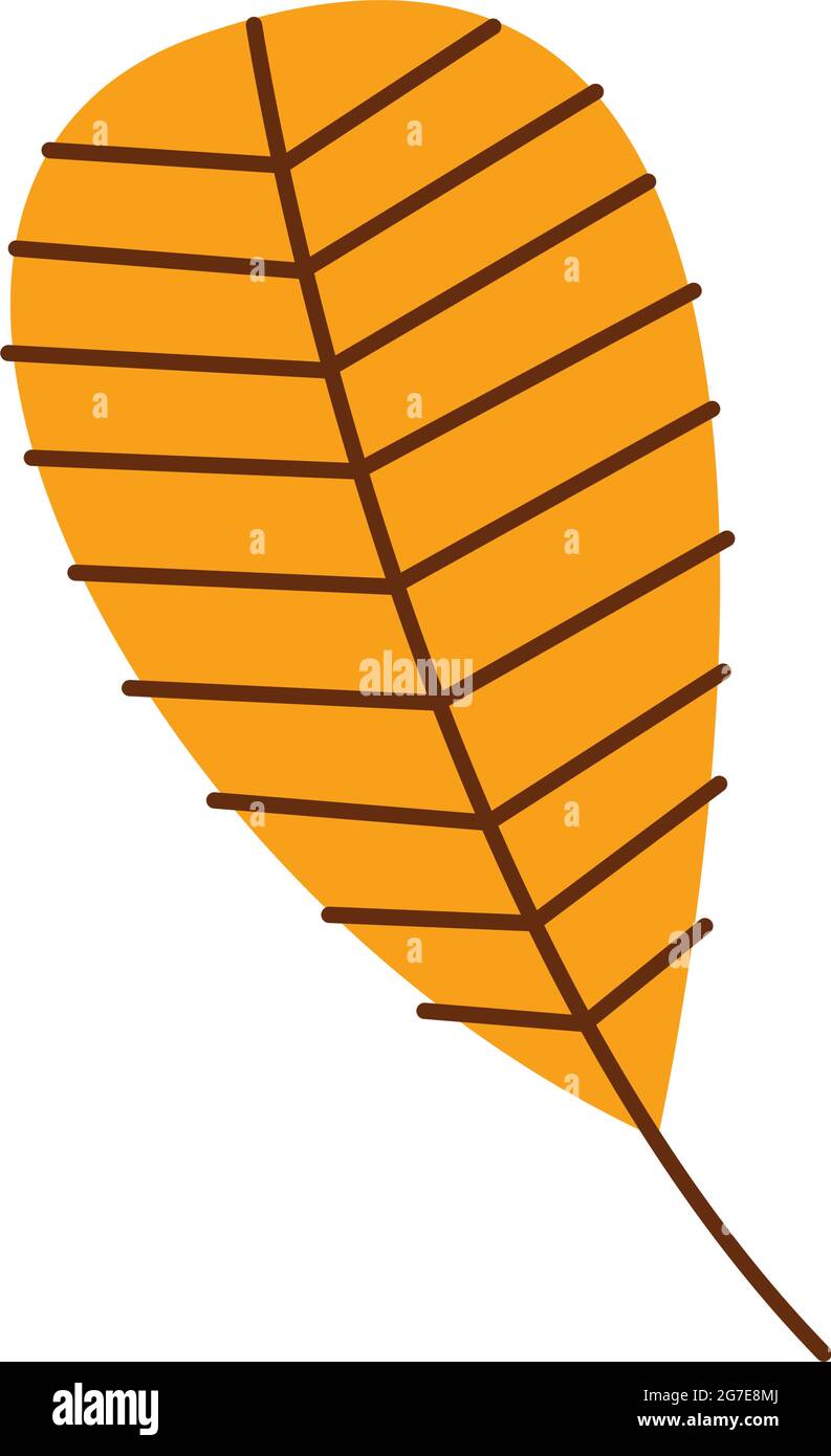 yellow leaf autumn season nature icon Stock Vector Image & Art - Alamy