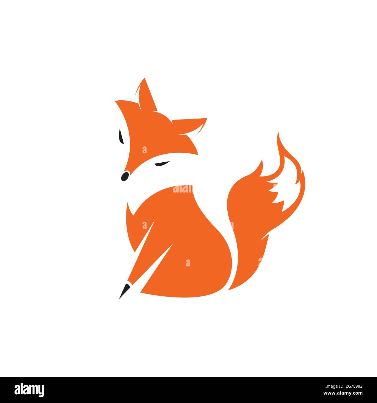 Vector of a fox design on white background. Wild Animals. Easy editable ...