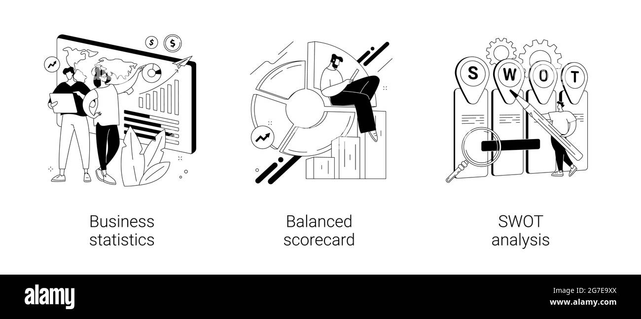 Company performance analysis abstract concept vector illustrations ...