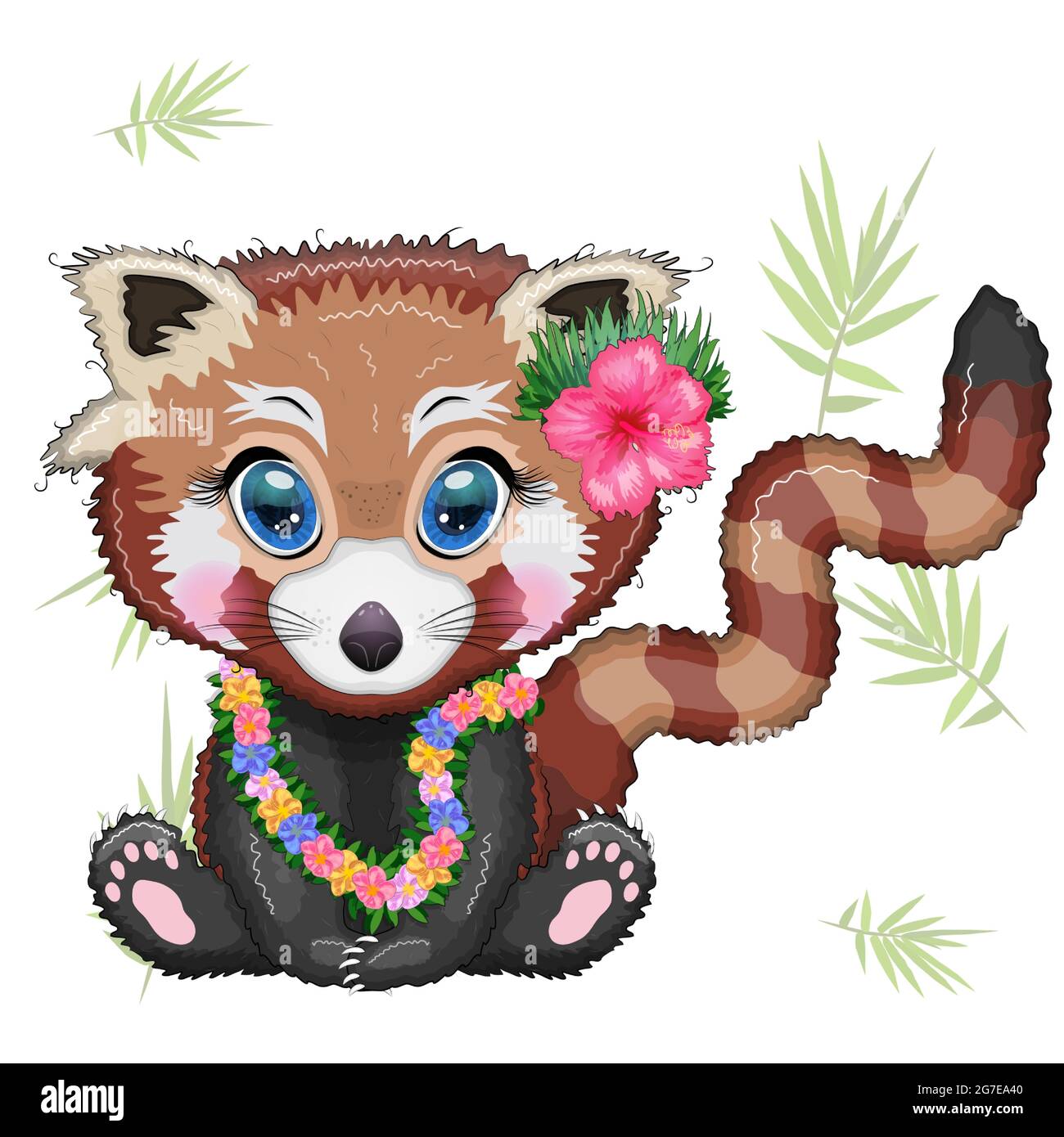 Hula dancer hawaiian cartoon character hi-res stock photography and ...