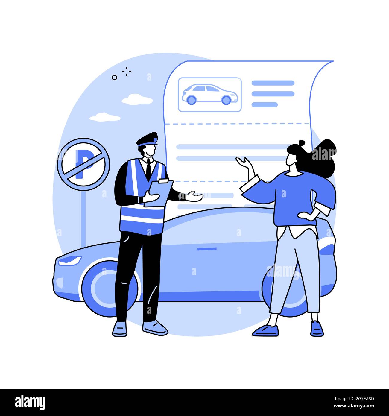Parking fines abstract concept vector illustration Stock Vector Image ...