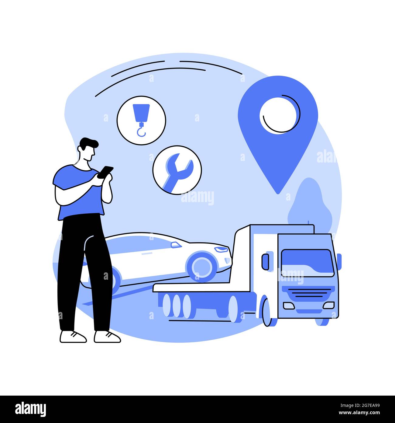 Roadside assistance abstract concept vector illustration Stock Vector Image & Art - Alamy