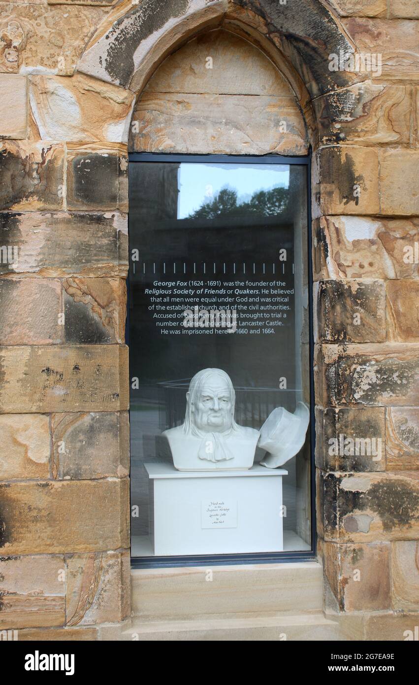 Bust of George Fox, founder of Quakers, by artist Alan Ward on display ...