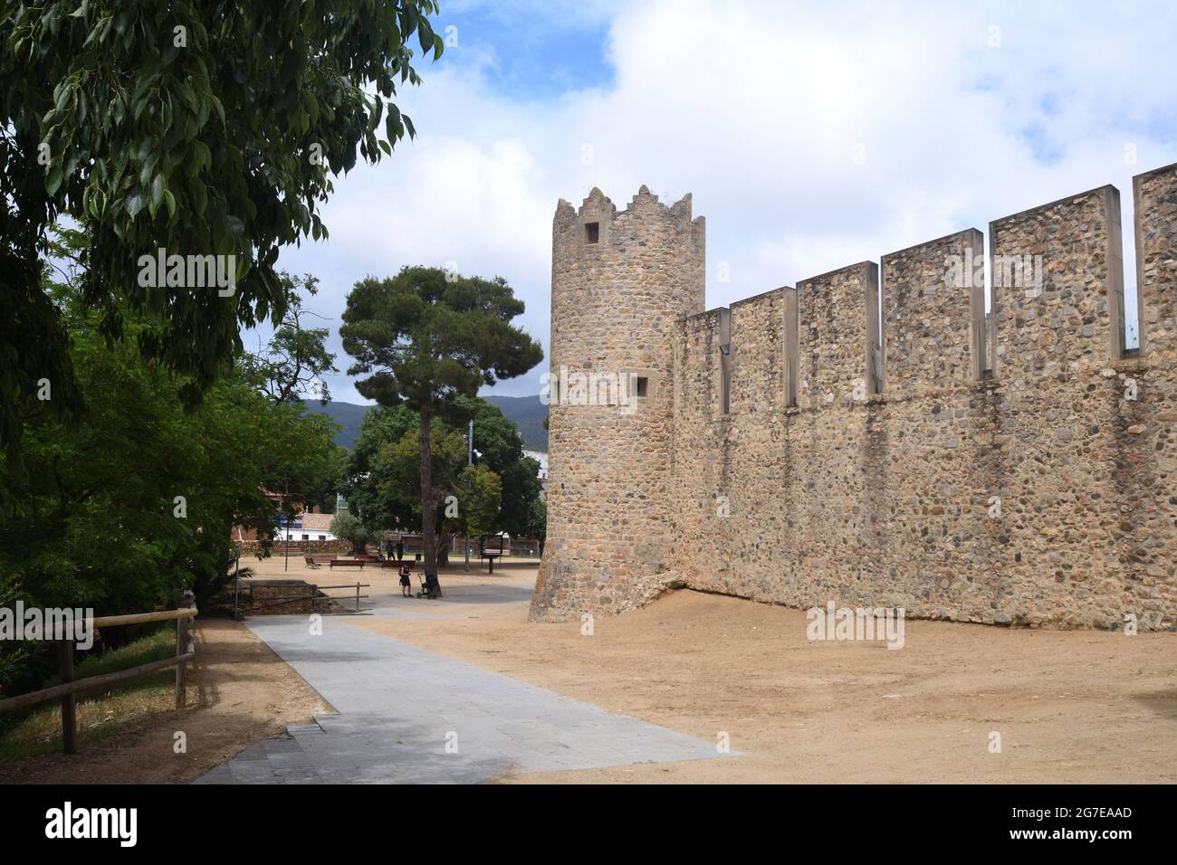 Walls of Calonge, Girona province, Catalonia, Spain Stock Photo - Alamy