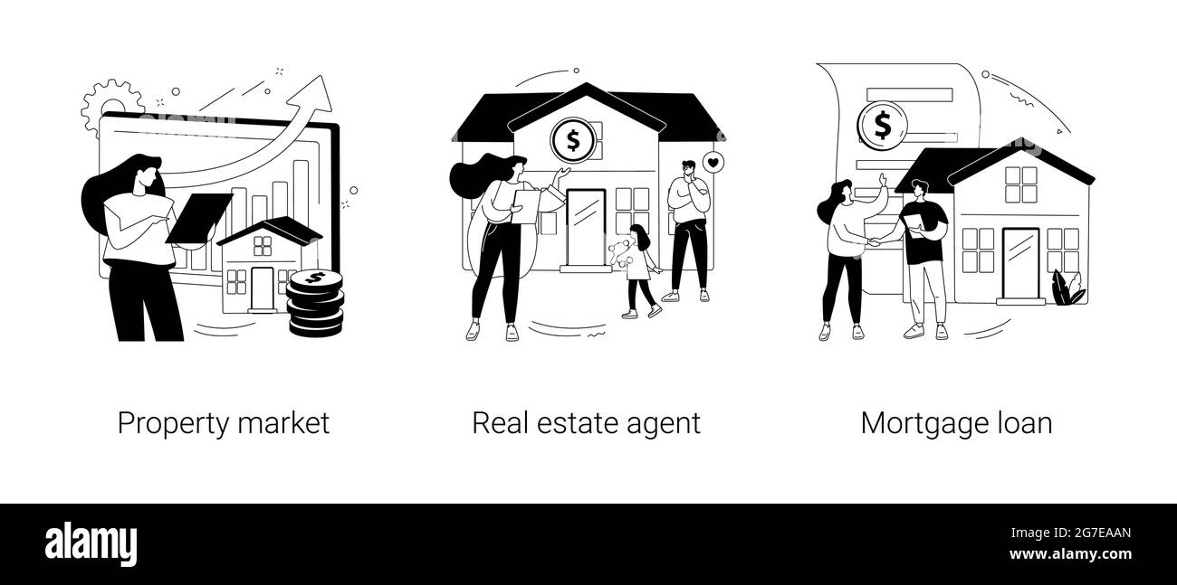 Buying property abstract concept vector illustrations Stock Vector ...