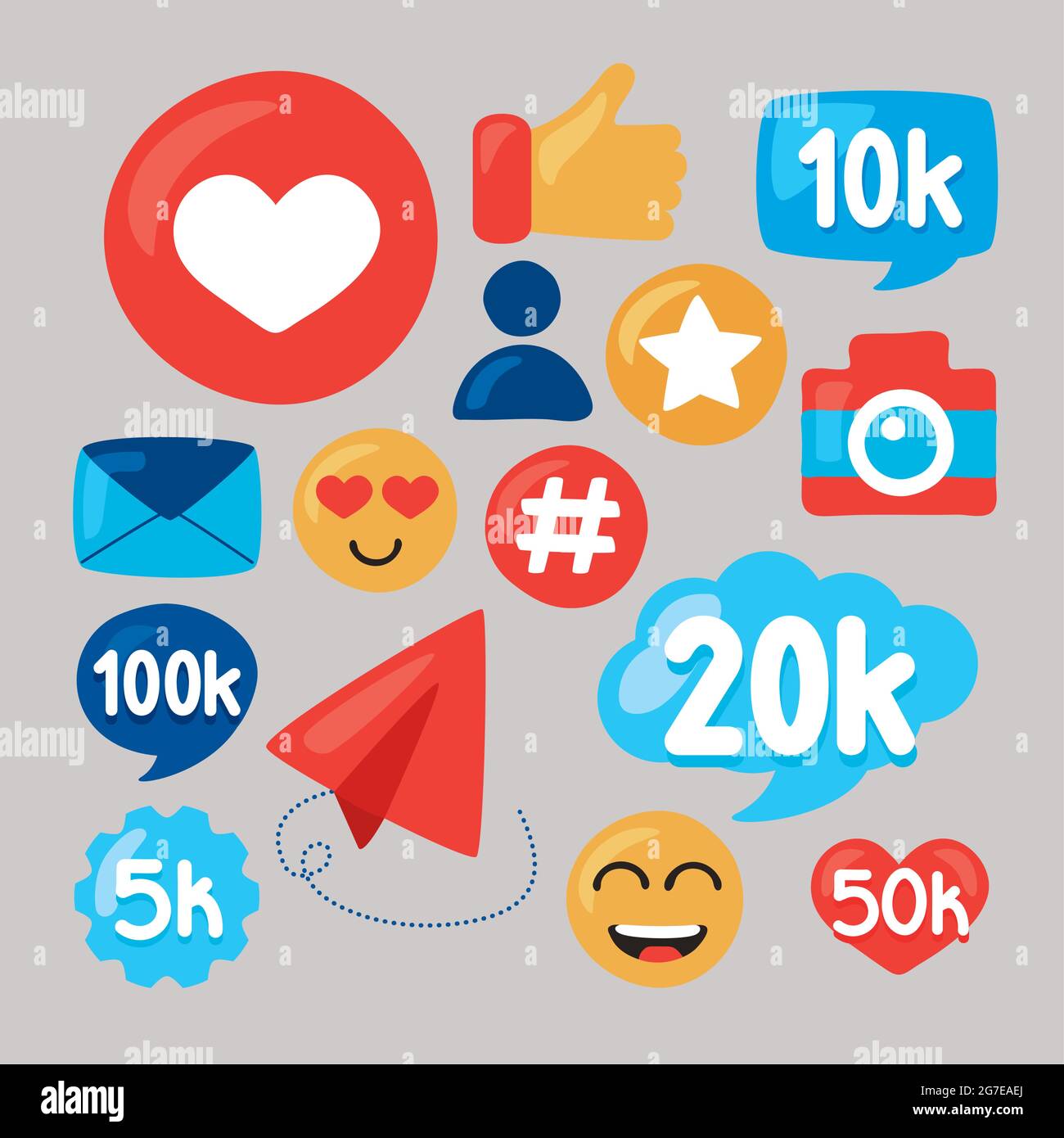 fifteen social media followers set icons Stock Vector Image & Art - Alamy