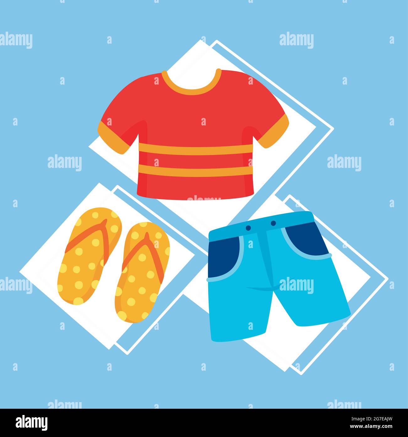 Summer clothes icons Stock Vector Images - Alamy