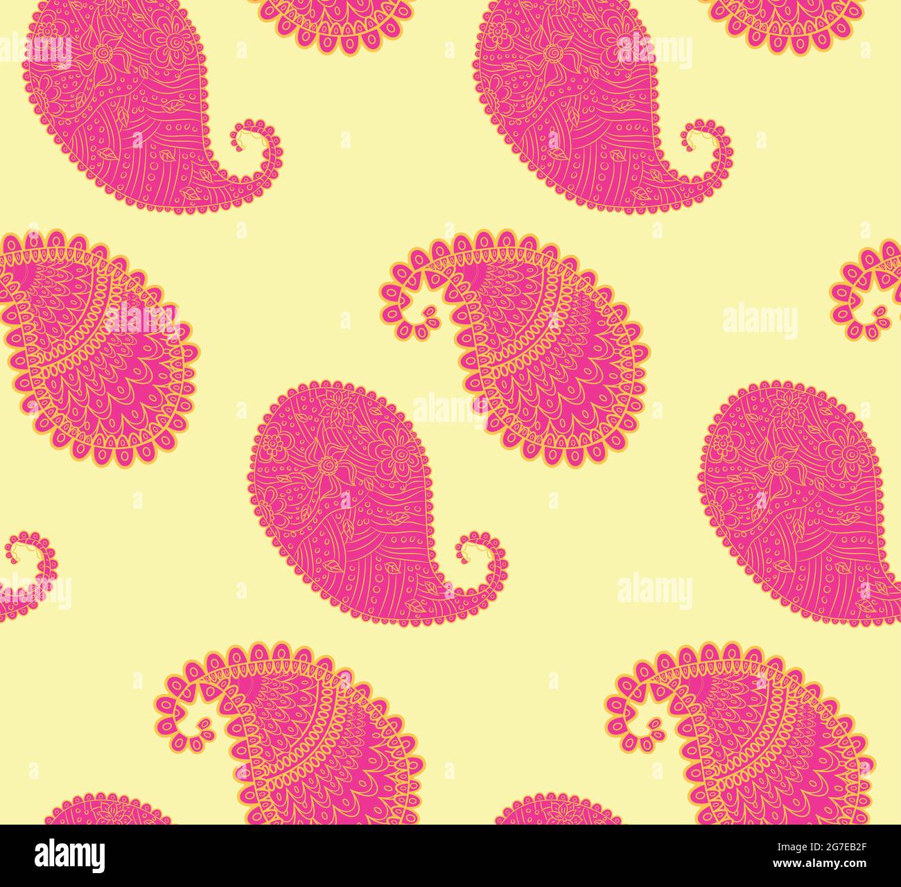 Turkish cucumber pattern in classic style. Traditional motif. Abstract ...