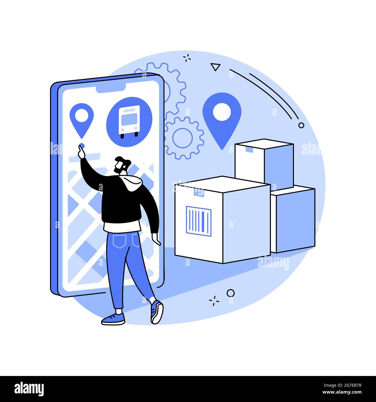 Post service tracking abstract concept vector illustration Stock Vector ...