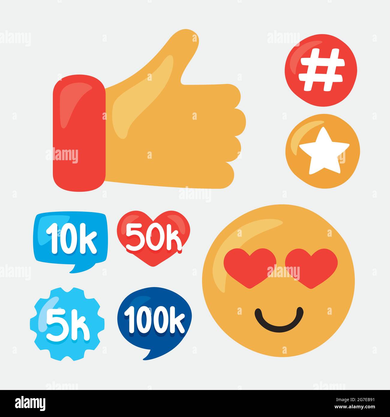 eight social media followers set icons Stock Vector Image & Art - Alamy