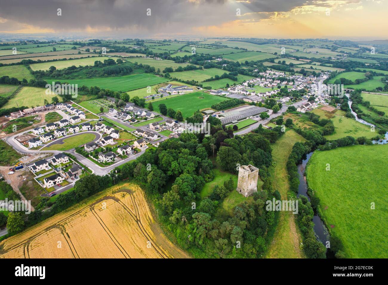 Aerial view of Conna Castle in county Cork, Ireland Stock Photo - Alamy