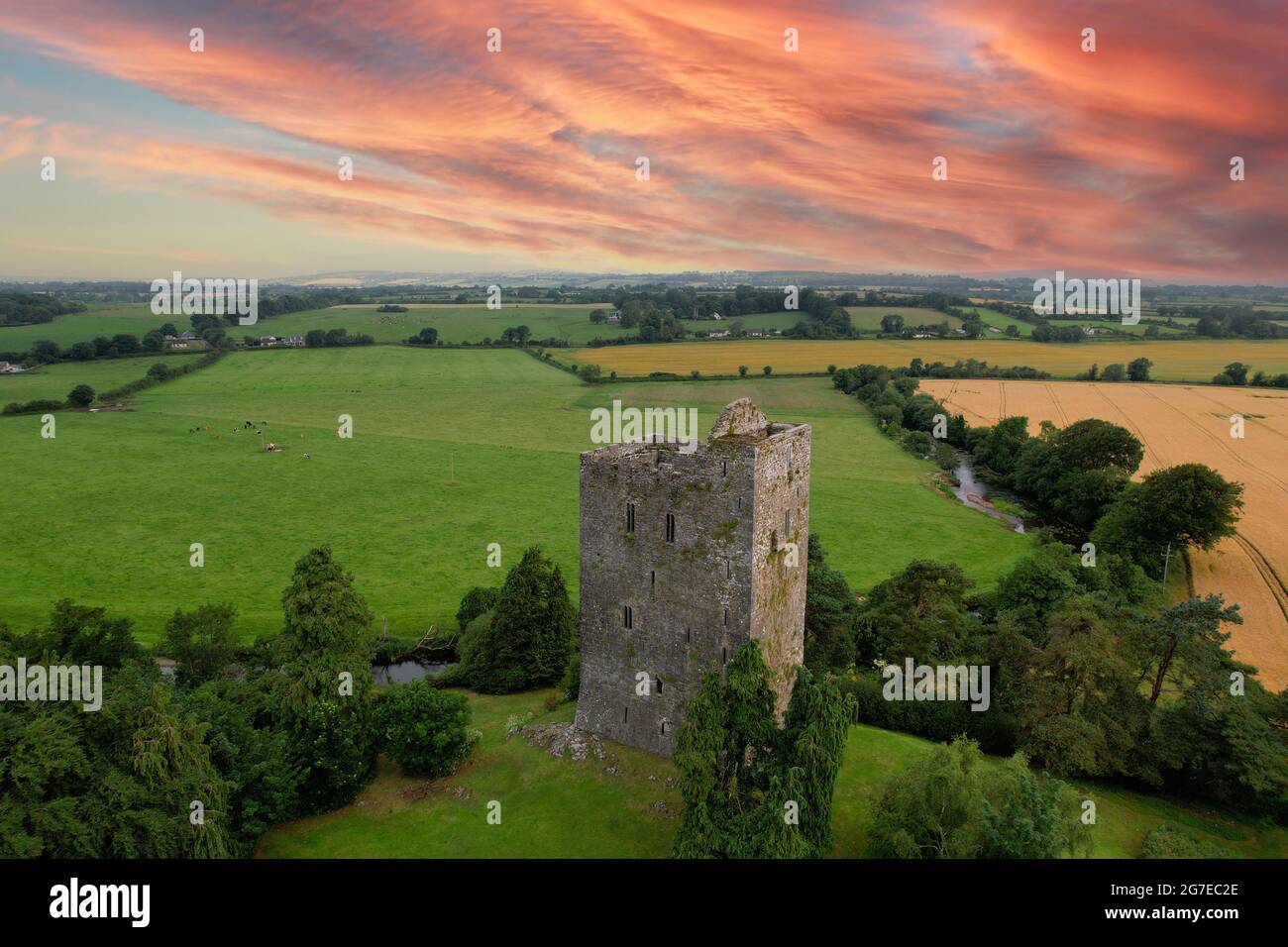 Aerial view of Conna Castle in county Cork, Ireland Stock Photo - Alamy