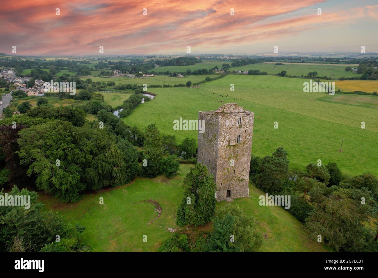 Aerial view of Conna Castle in county Cork, Ireland Stock Photo - Alamy