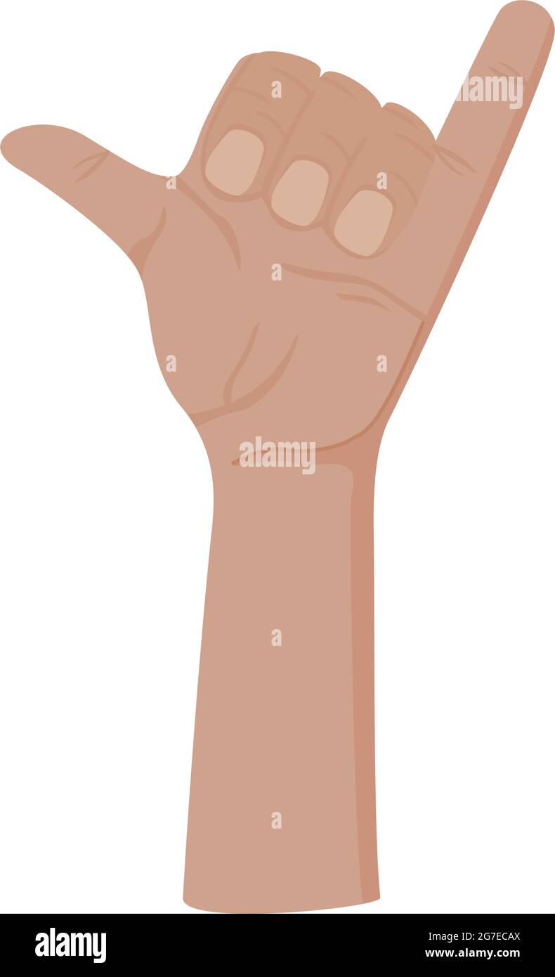 hand doing call me sign on white background Stock Vector Image & Art ...