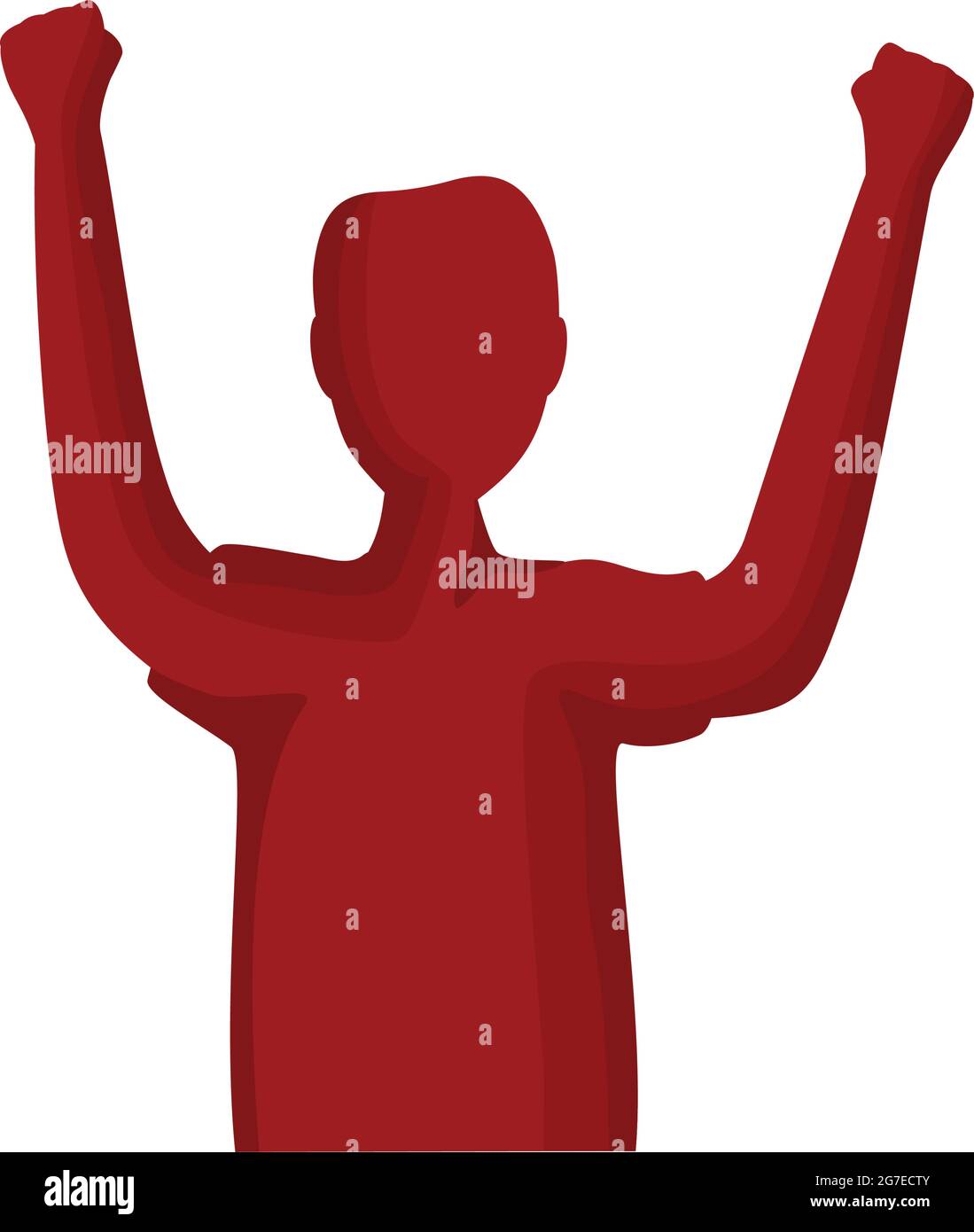 man celebrating red silhouette character Stock Vector Image & Art - Alamy