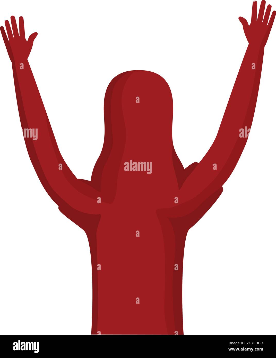 woman celebrating red silhouette icon Stock Vector Image & Art - Alamy