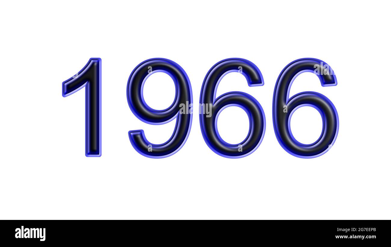 blue 1966 number 3d effect white background Stock Photo - Alamy