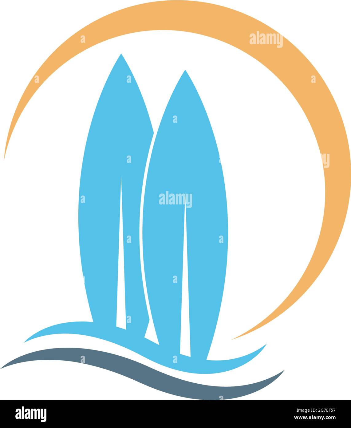 Surfing board icon logo design vector template illustration Stock ...