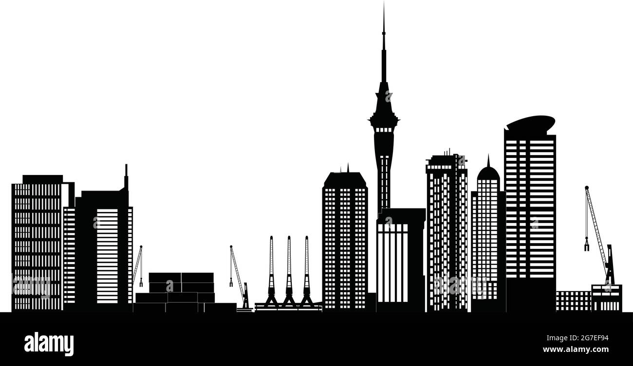 auckland city skyline Stock Vector Image & Art - Alamy
