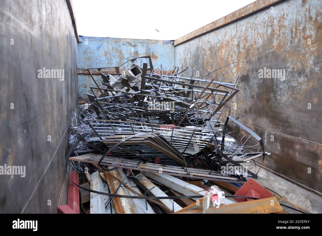 Scrap metal from the production of metal structures. production ...