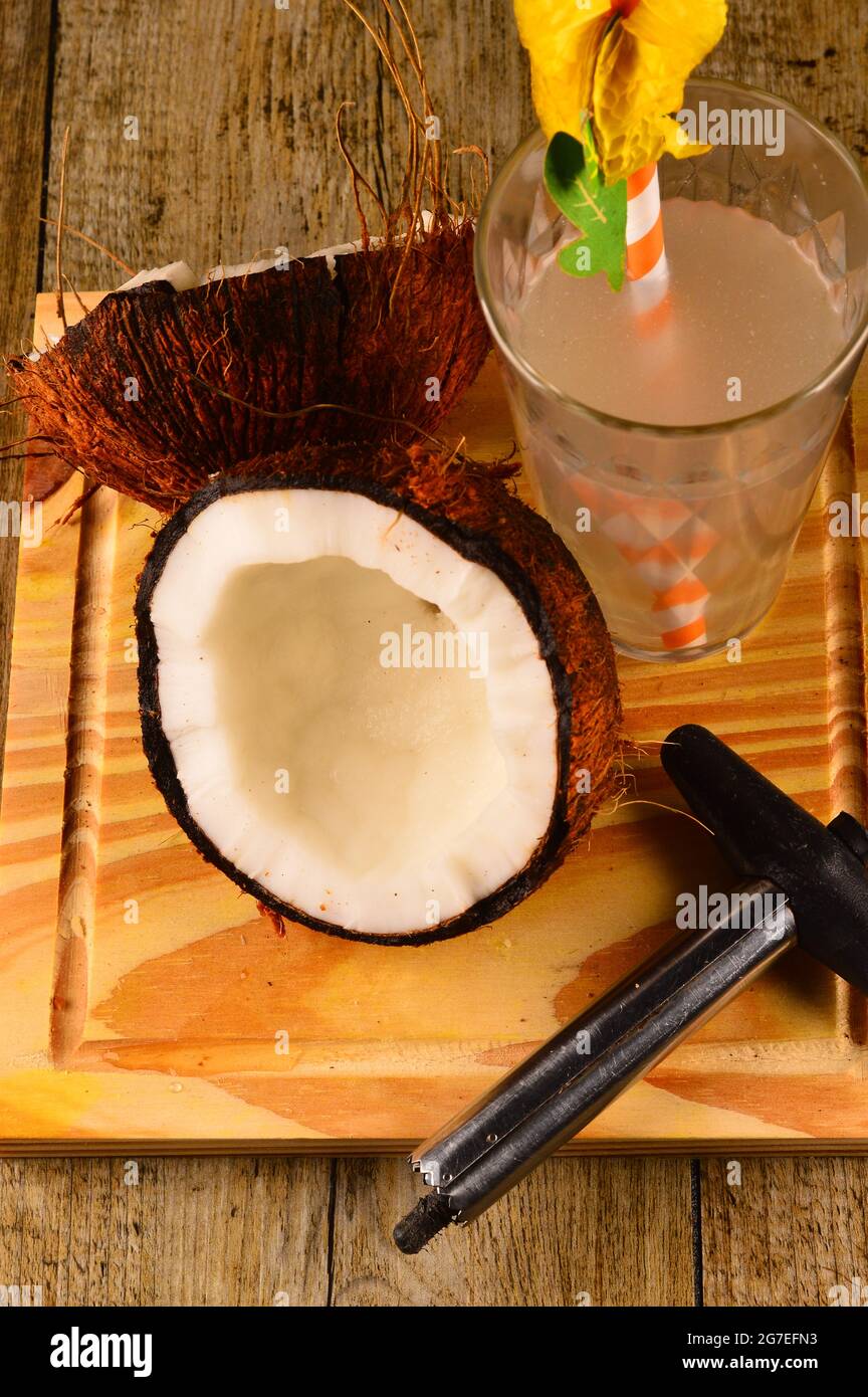 Coconut water a healthy drink for the summer Stock Photo - Alamy