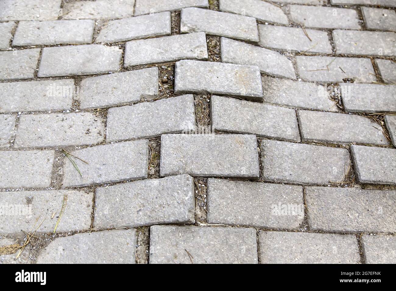 Detail of ground for pedestrians, damaged and abandoned road Stock ...