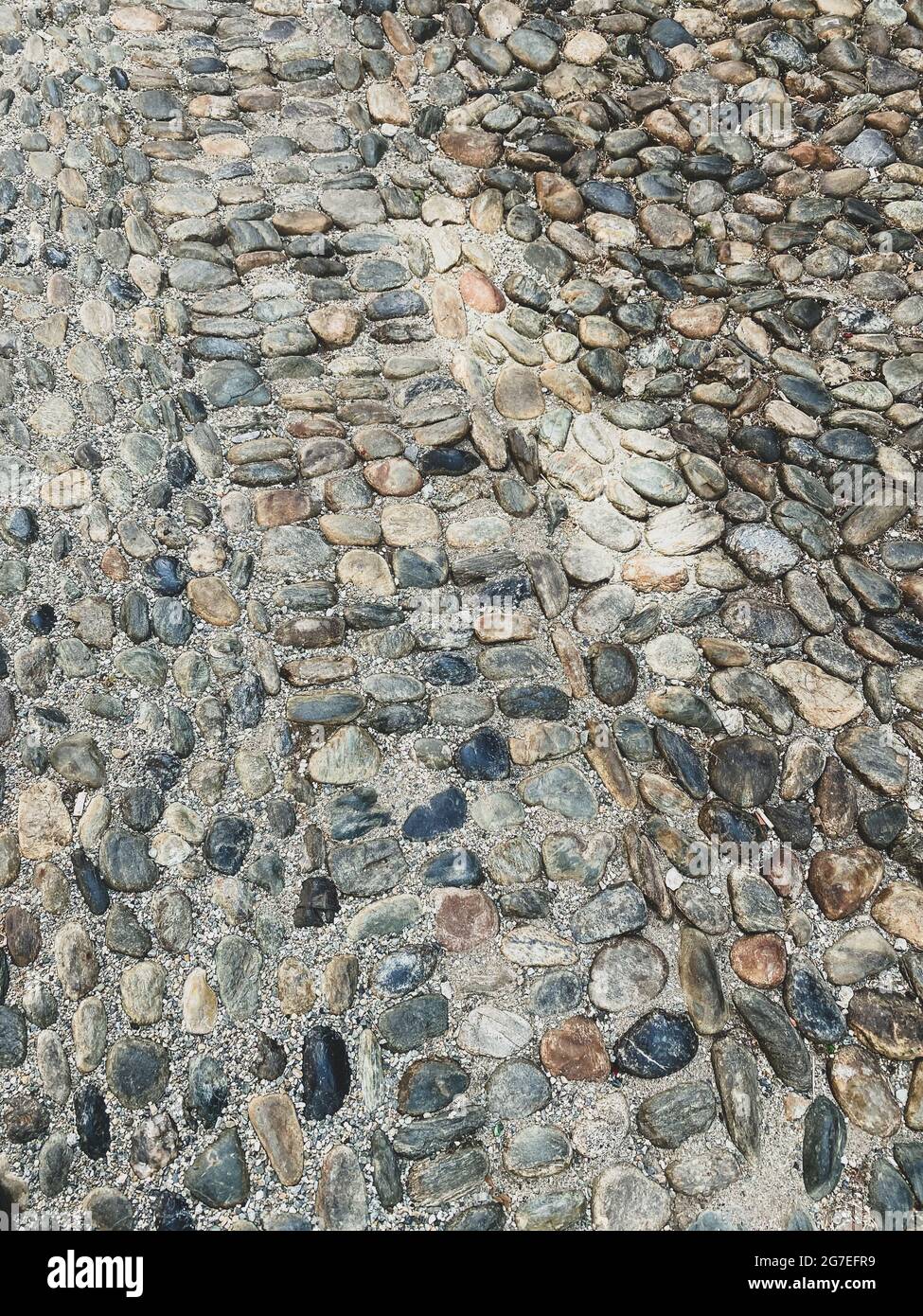 Old pavement of a road with stones Stock Photo - Alamy