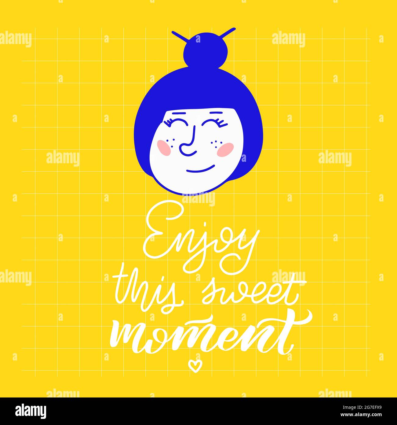 Enjoy every moment - Hand drawn typography poster Stock Vector Image ...