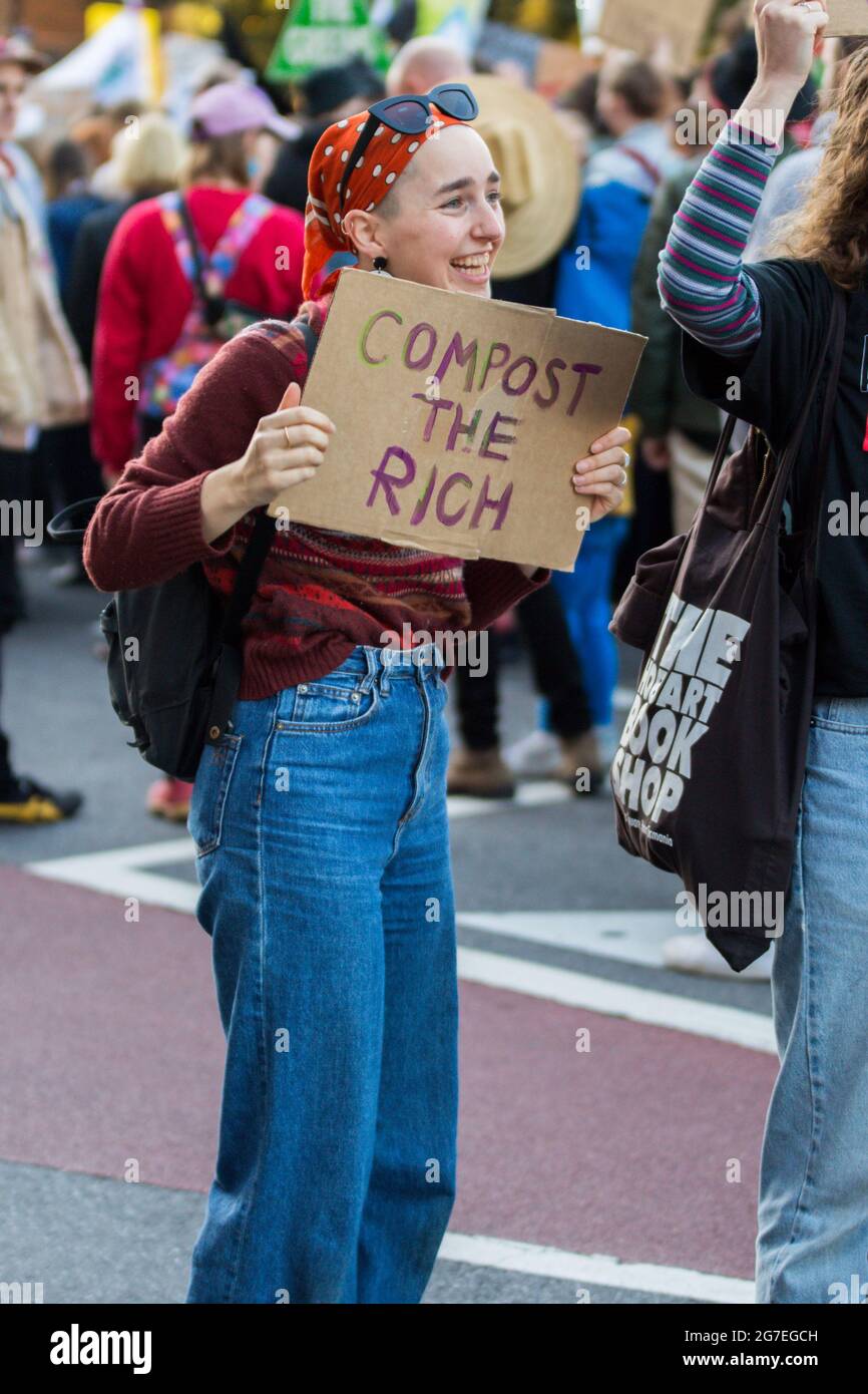 MELBOURNE, AUSTRALIA - May 21, 2021: Student Climate Change protest in ...
