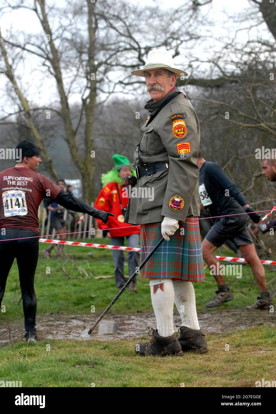 Tough Guy race organiser Billy Wilson "Mr Mouse" during the 2005 event ...
