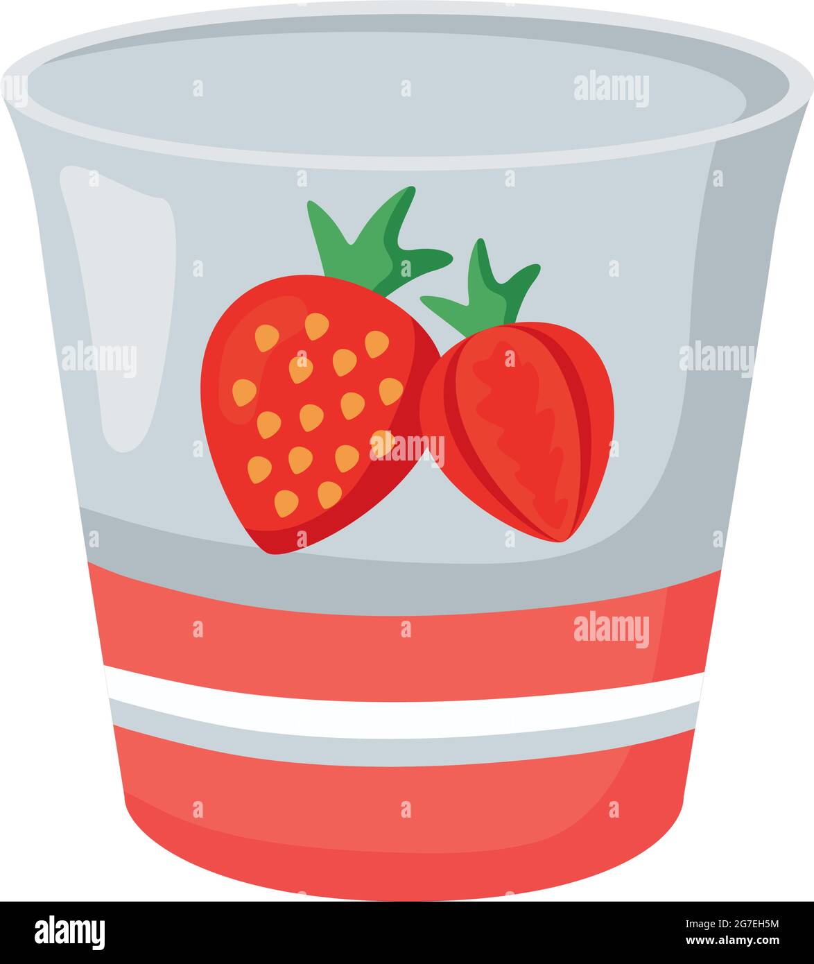 Strawberry yogurt packaging design Cut Out Stock Images & Pictures - Alamy