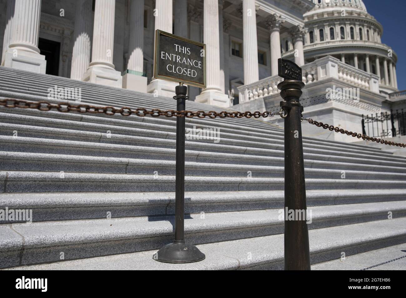 Washington, United States. 13th July, 2021. U.S. Capitol Police fencing ...