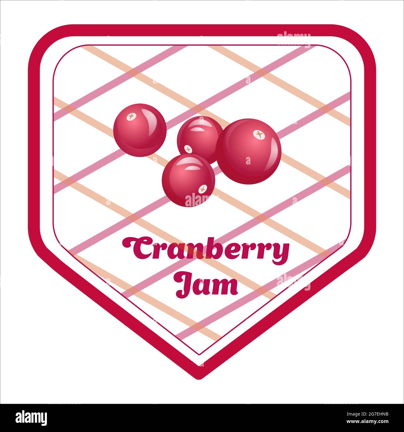 Delicious cranberry jam in Stock Vector Images - Alamy