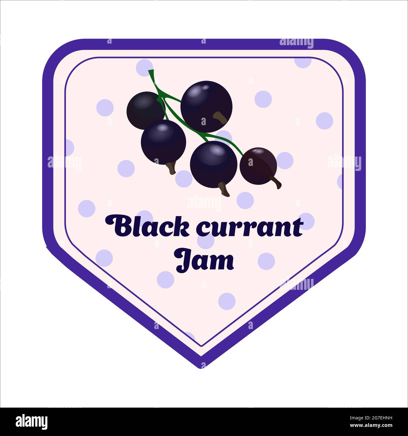 Vector label of black currant berries jam Stock Vector Image & Art - Alamy