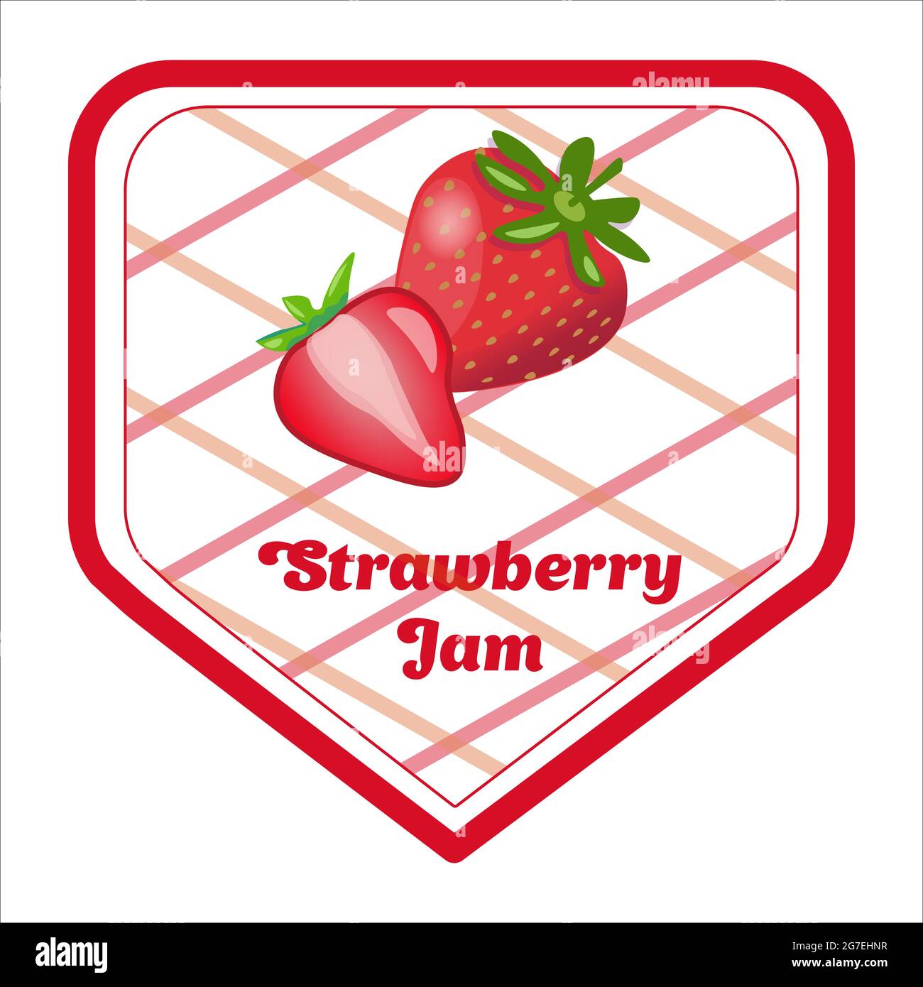 Vector label design for strawberry jam Stock Vector Image & Art - Alamy