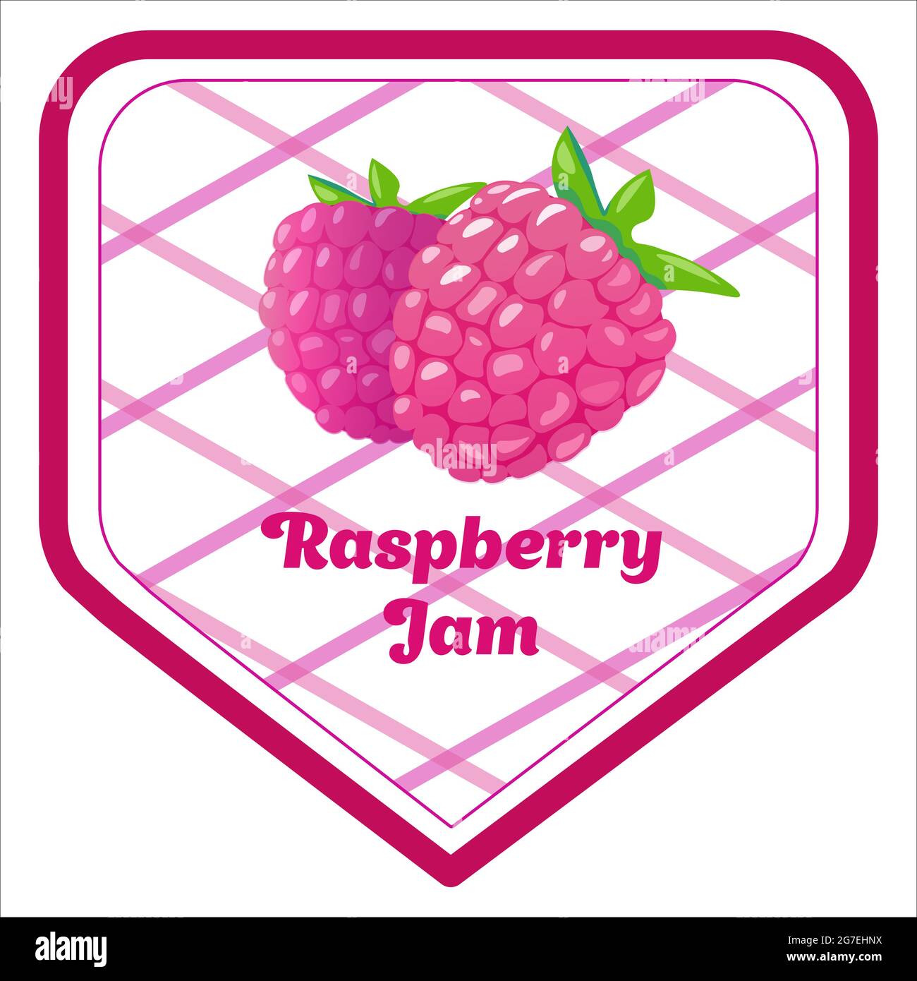 Vector label design of raspberry jam Stock Vector Image & Art - Alamy