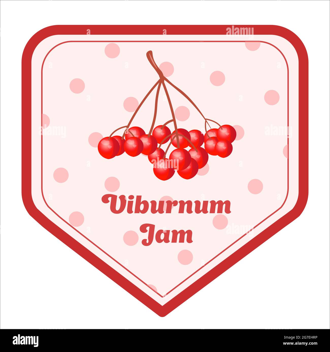Ripe red berries viburnum Stock Vector Images - Alamy