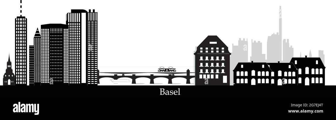 basel city skyline in Switzerland Stock Vector Image & Art - Alamy