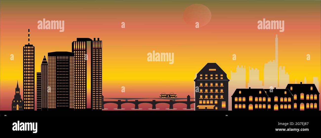 Skyline basel switzerland Stock Vector Images - Alamy