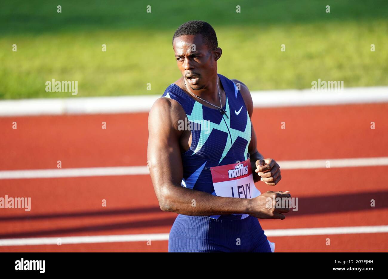 Jamaica’s Ronald Levy after winning the Men’s 110m Hurdles during the ...