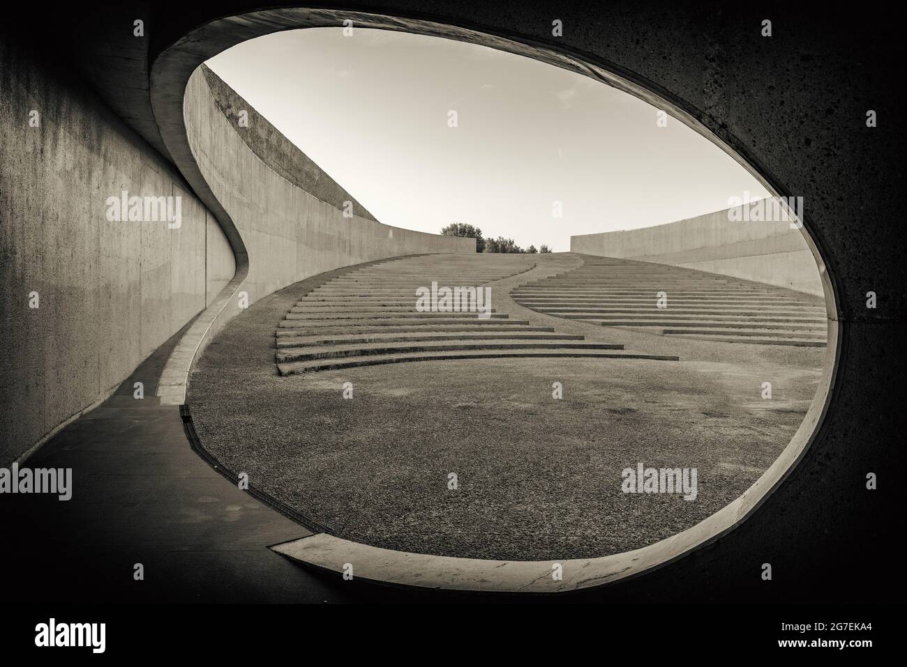 Concrete architecture. Underpass with stairs Stock Photo - Alamy