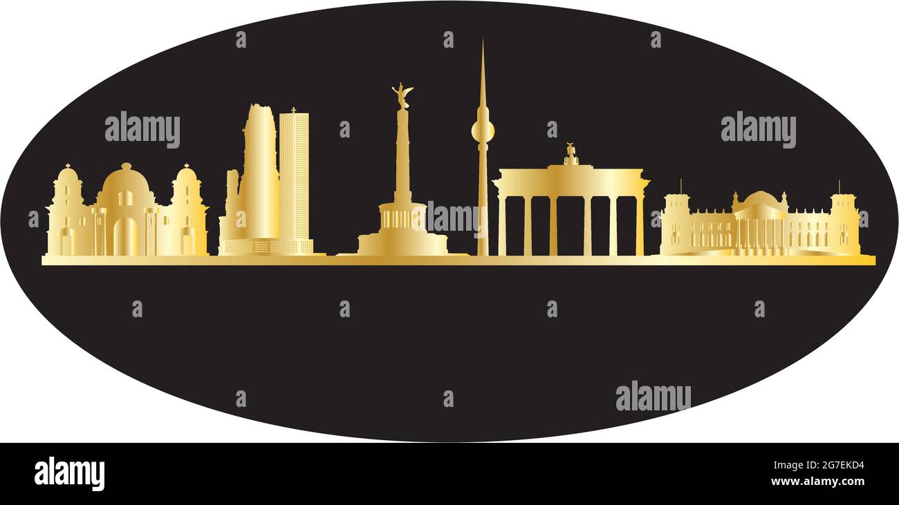 berlin germany city skyline with architecture Stock Vector Image & Art ...