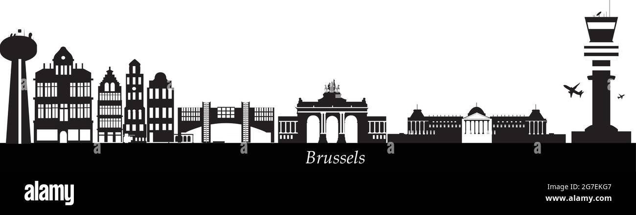 Brussels city skyline Stock Vector Image & Art - Alamy