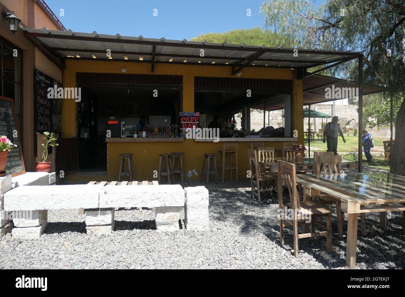 Bar restaurant in Arequipa Peru Stock Photo - Alamy