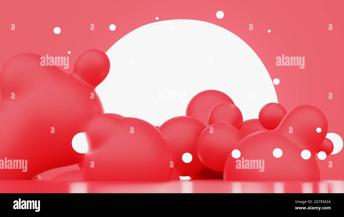 Abstract red landscape. 3D illustration Stock Photo - Alamy