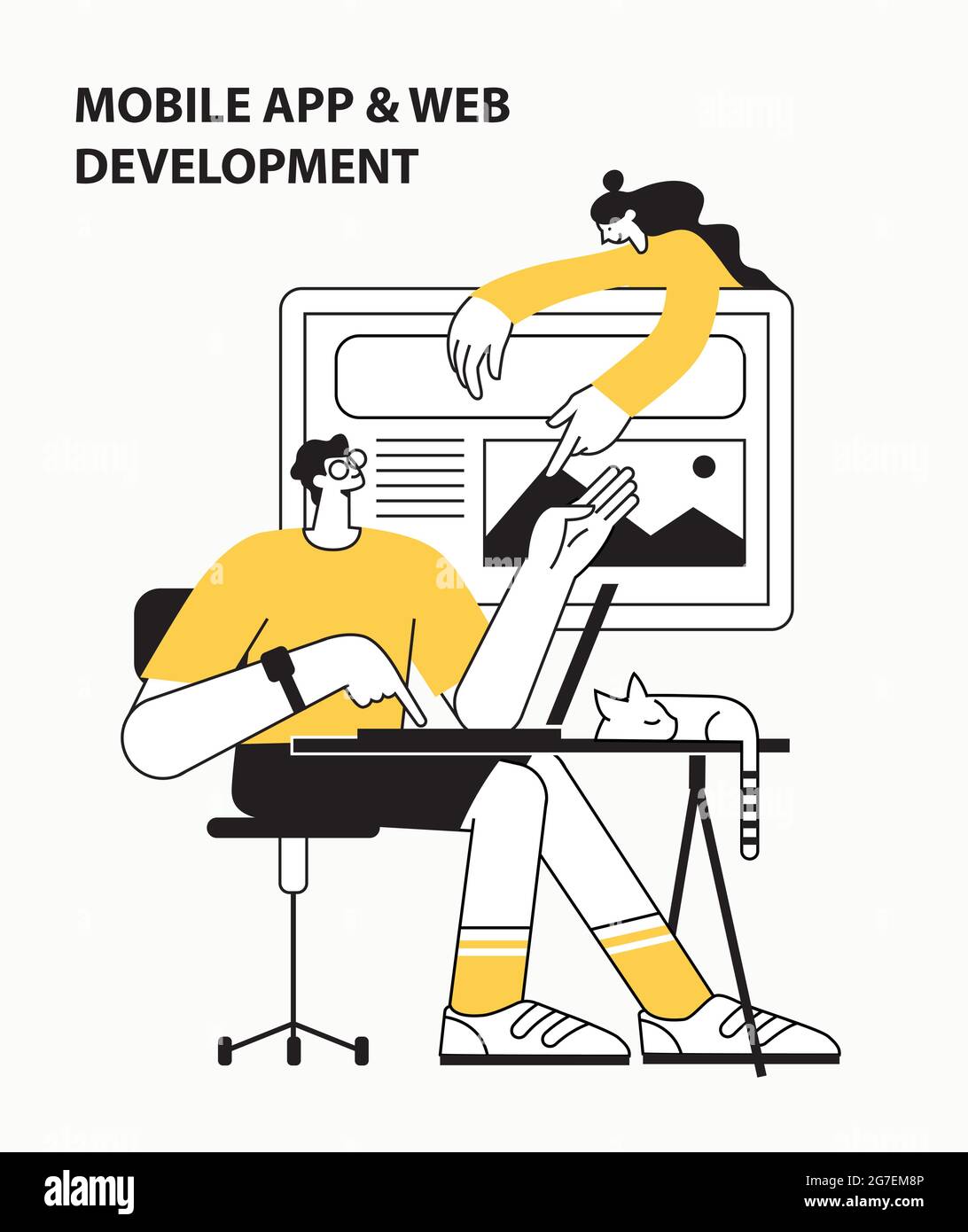 Web Development Agency Abstract Concept Vector Illustration Set Front And Back End Development