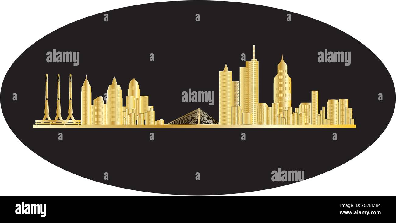 world wide city skyline with different architecture Stock Vector Image ...
