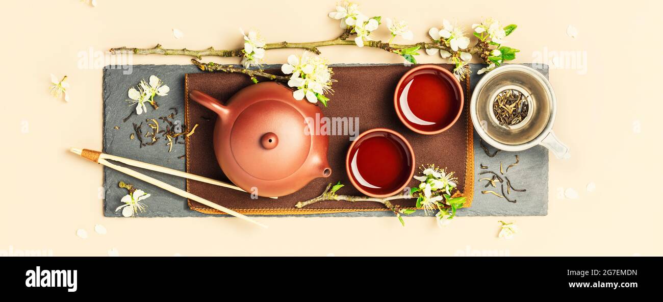 Asian tea ceremony banner hi-res stock photography and images - Alamy