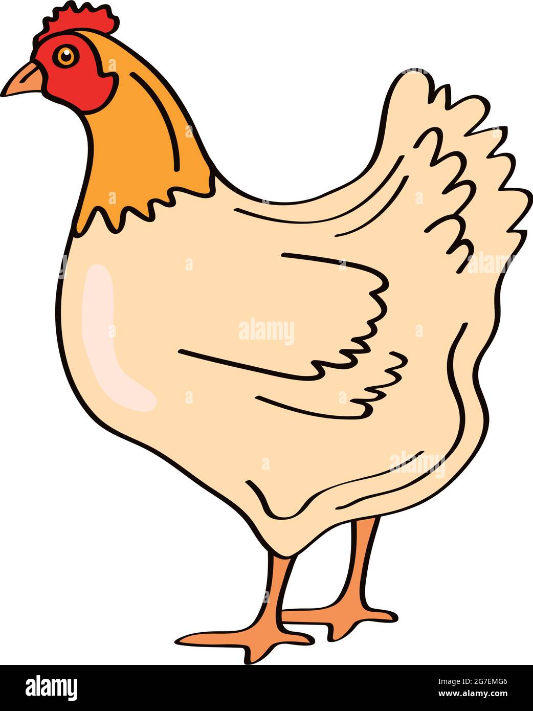 hen animal farm isolated icon Stock Vector Image & Art - Alamy